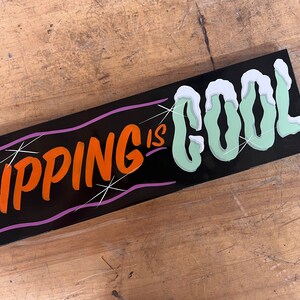 Tipping is Cool Hand Painted Sign Service Industry Tattoo Barbershop ...