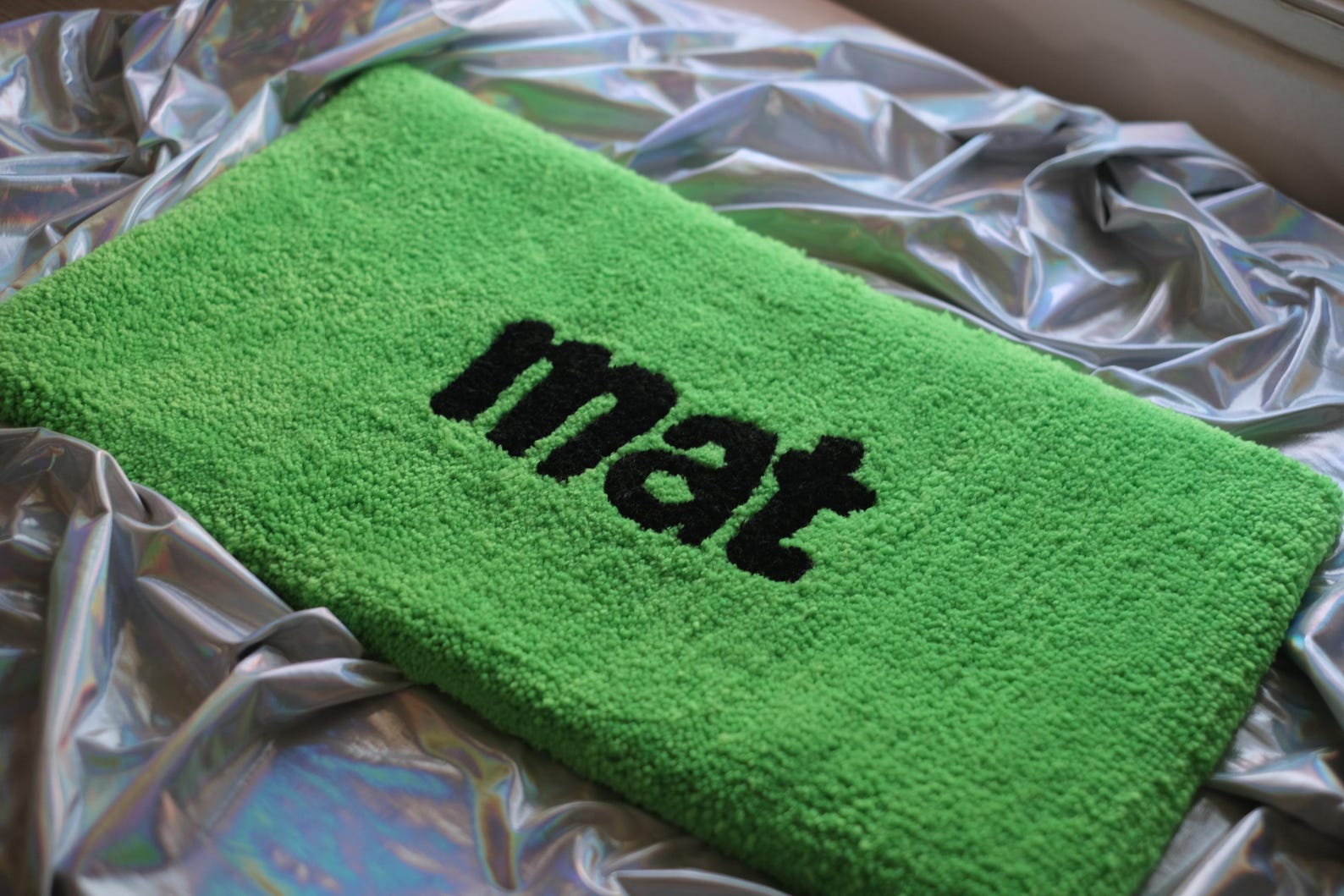 Brat Tufted Door Mat | Tufted Rug | Neon Green Doormat | Green Dorm ...