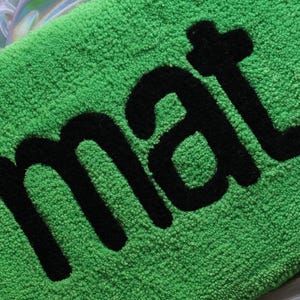 Green Mat Tufted Neon Green Rug Brat Door Mat - Etsy