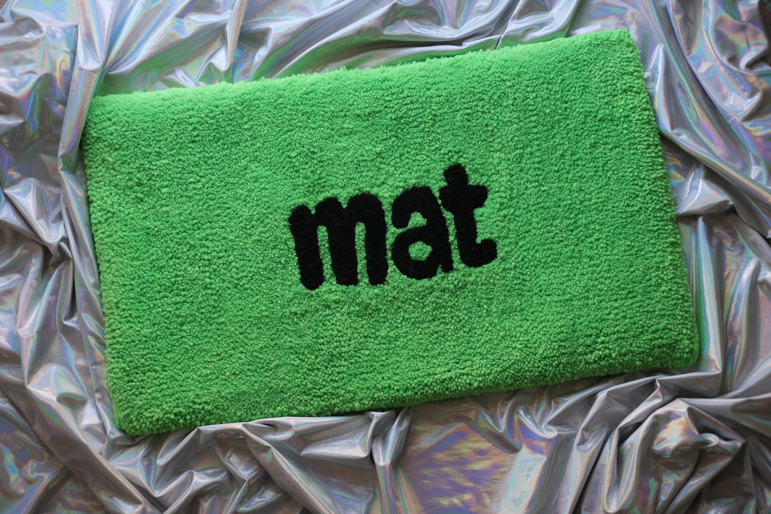 Brat Tufted Door Mat | Tufted Rug | Neon Green Doormat | Green Dorm ...