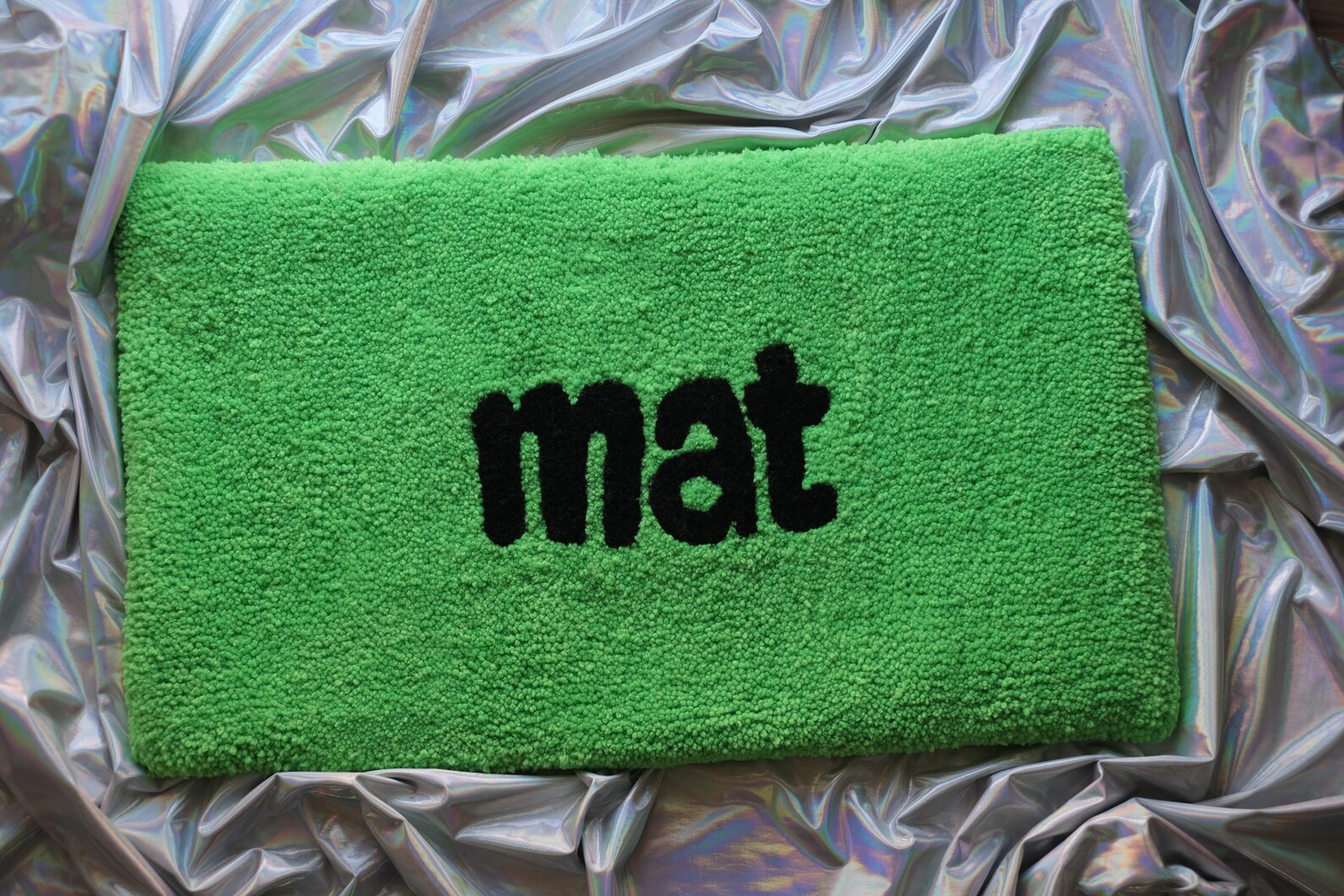 Brat Tufted Door Mat | Tufted Rug | Neon Green Doormat | Green Dorm ...