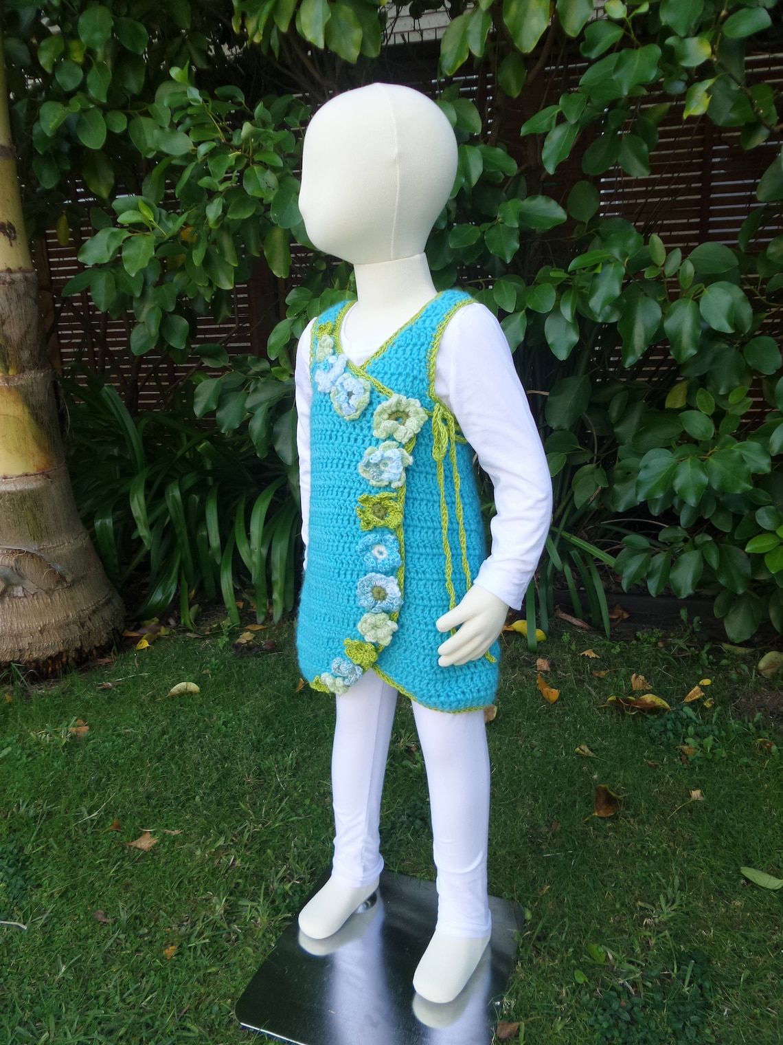 Girls Crochet Flower Dress. Modern, Trendy, Toddler-child's Crochet ...