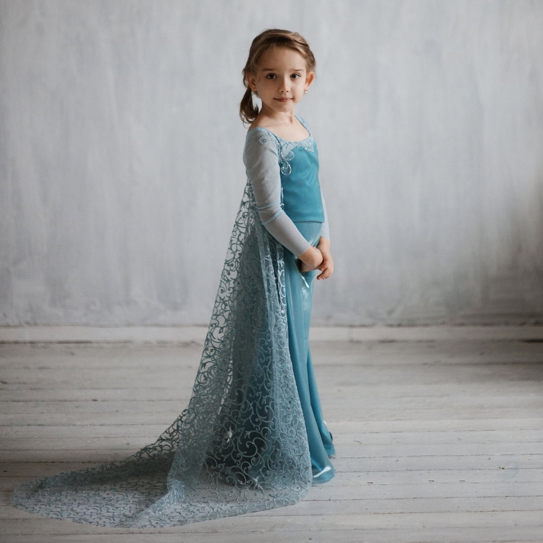 Princess Elsa Party Dress Toddler Girls Birthday Dress Kids Princess ...