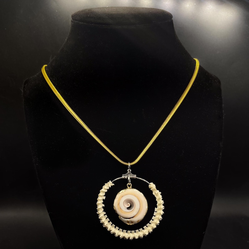 Rattle Snake Vertebrae Shivas Eye Shell Necklace- Talisman - Ethically ...