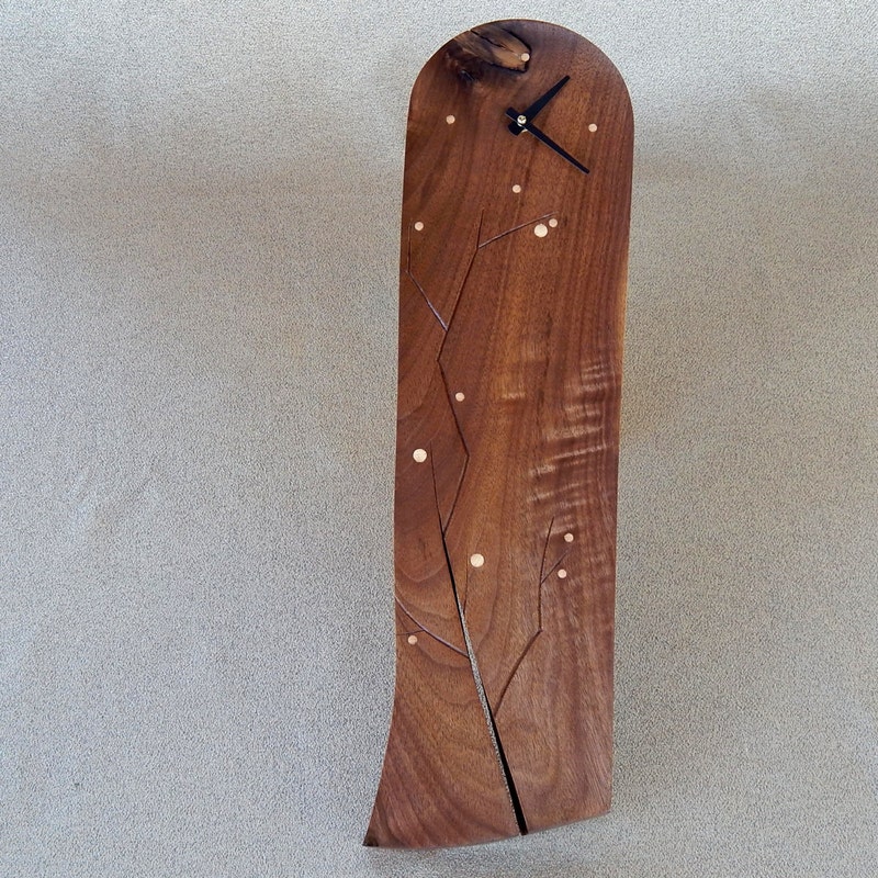Walnut Clock - Etsy