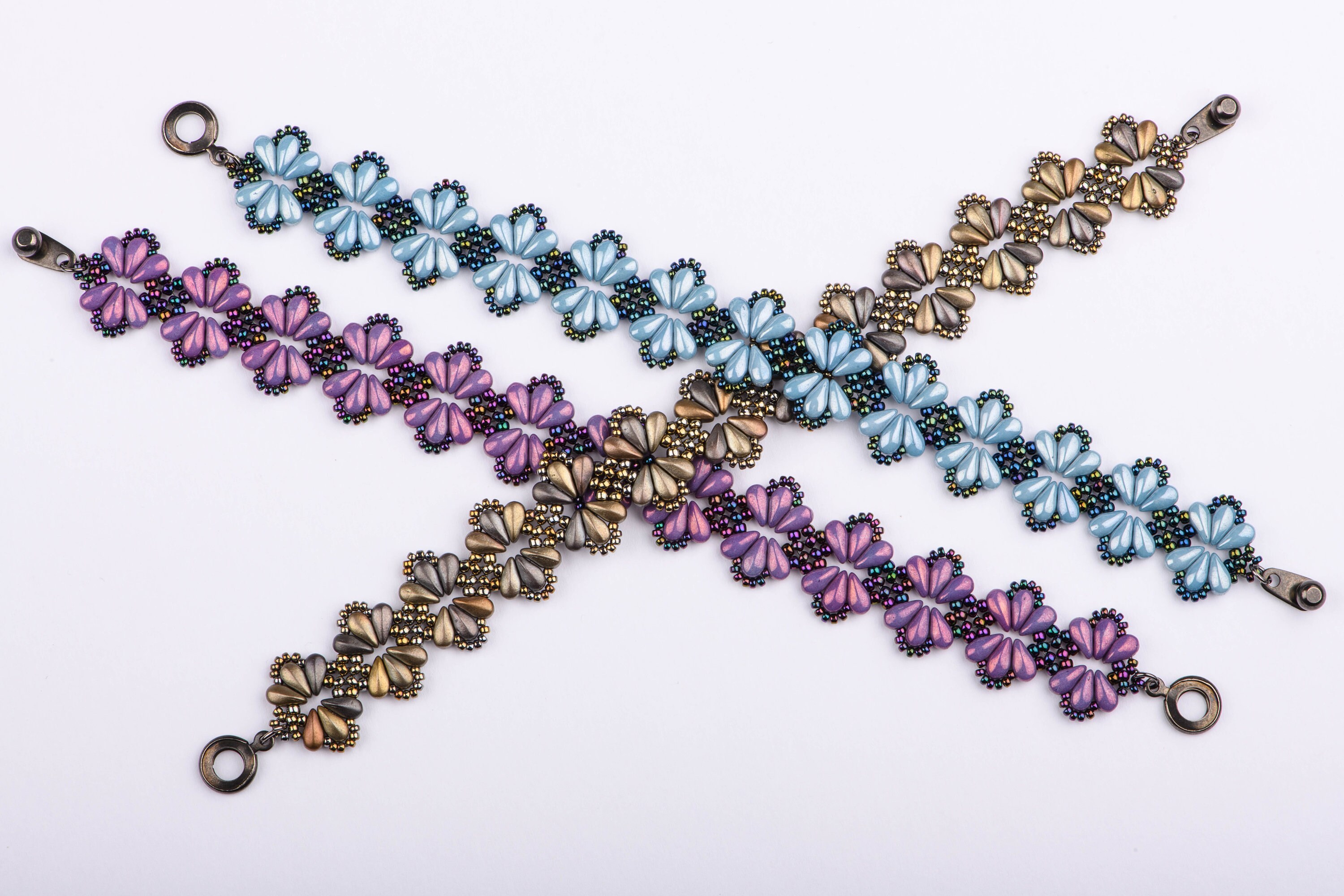 Fanfare Bracelet Using Dropduo Beads - PDF Beading Tutorials - Etsy