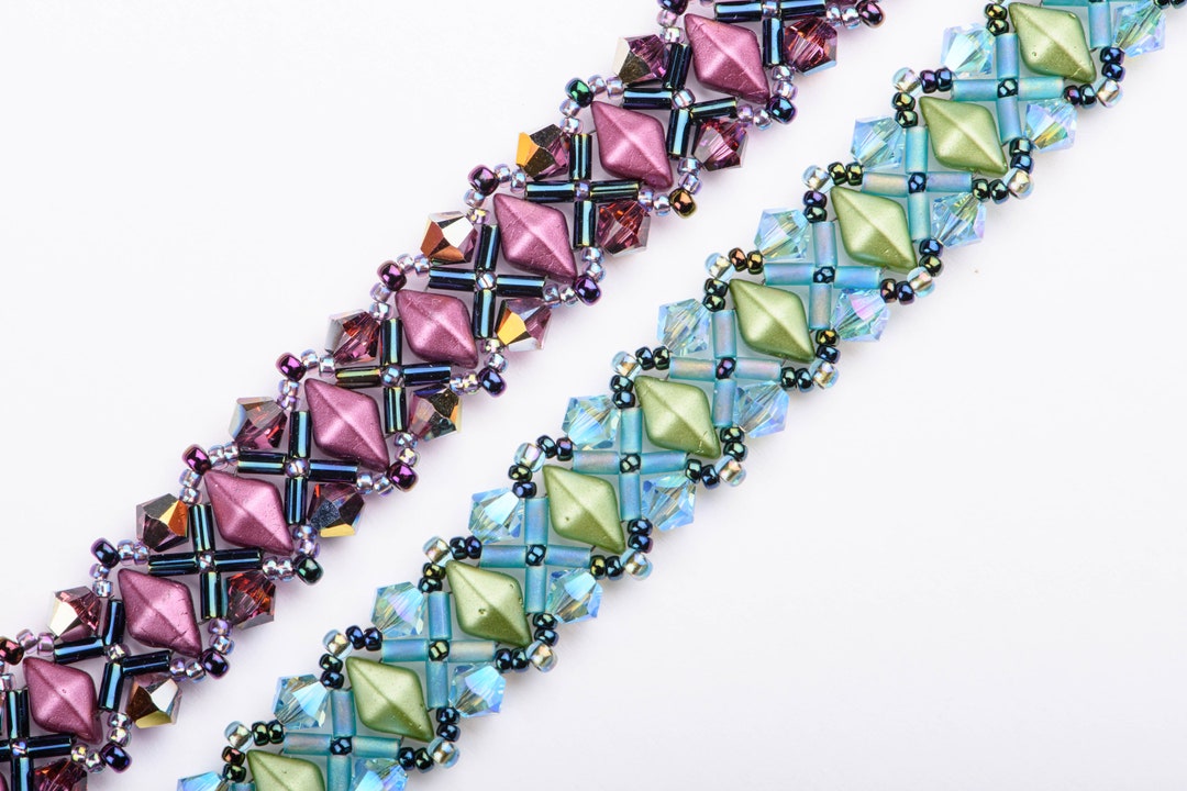 Crystal Criss-cross Bracelet Using Diamonduos, 4mm Bicones and 3mm ...