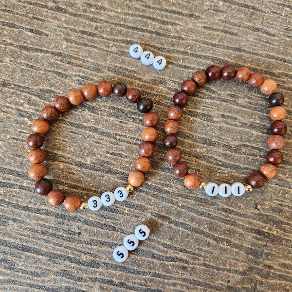 Leather Angel Number Bracelet - Etsy