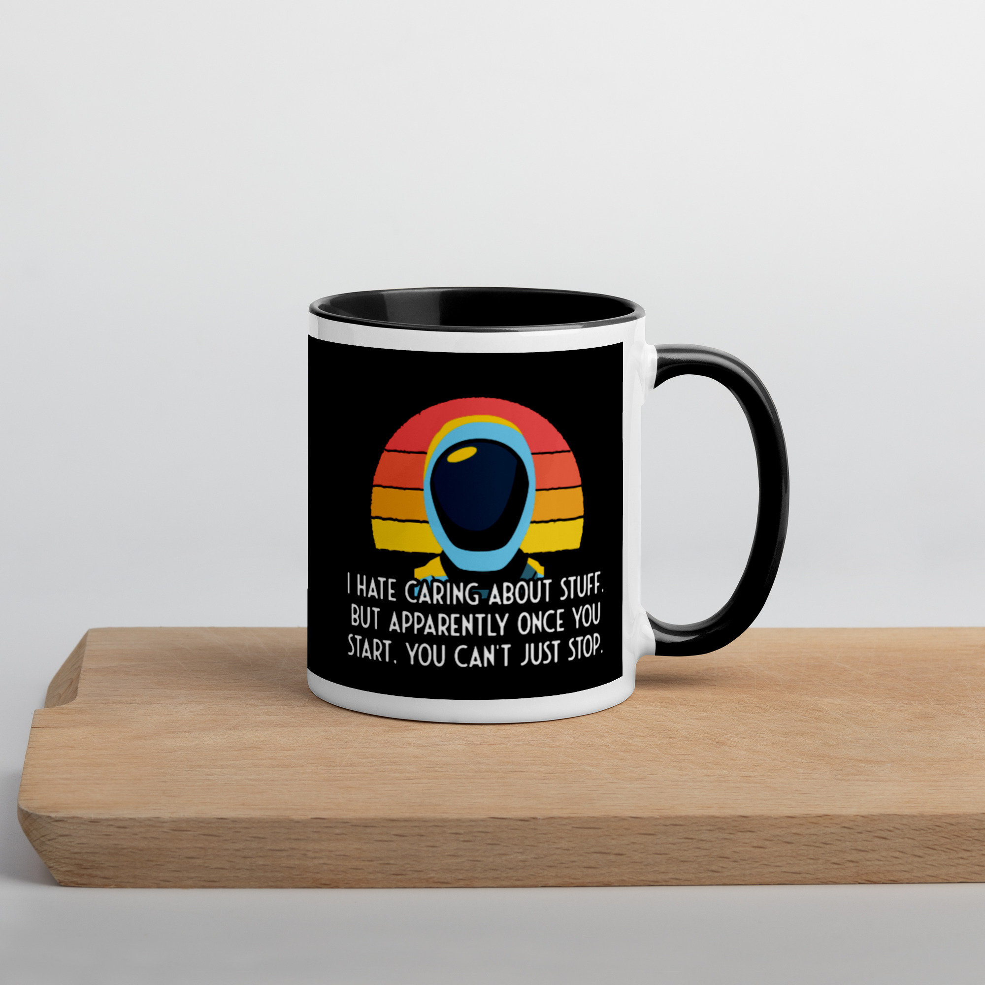 Murderbot Diaries Secunit Cares Quote Mug With Color Inside - Etsy