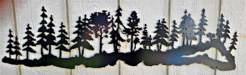 Forest Scene Landscape Metal Wall Art - Etsy Canada