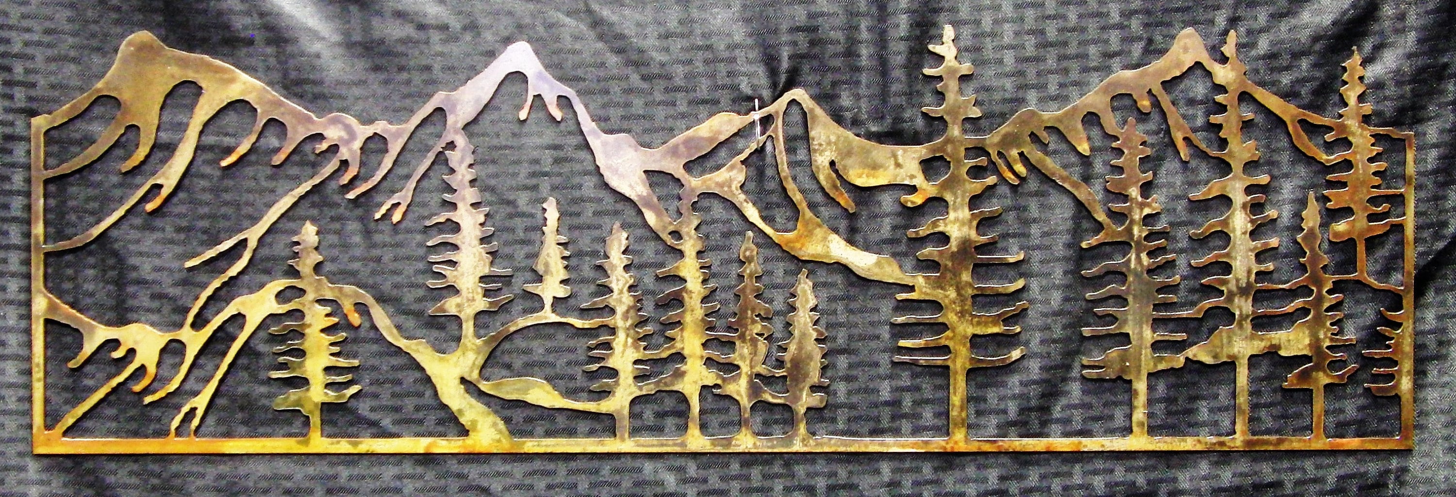 Mountain and Trees Scene Metal Wall Art - Etsy Canada