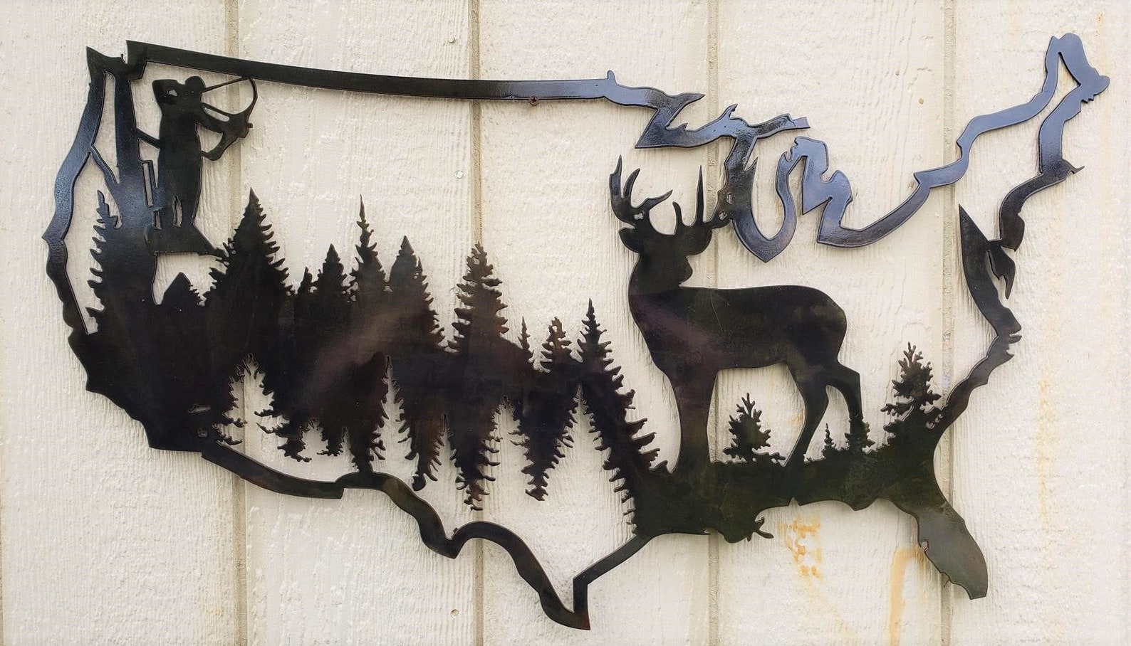 Bow hunting mule deer buck in a pine forest surrounded by U.S. | Etsy