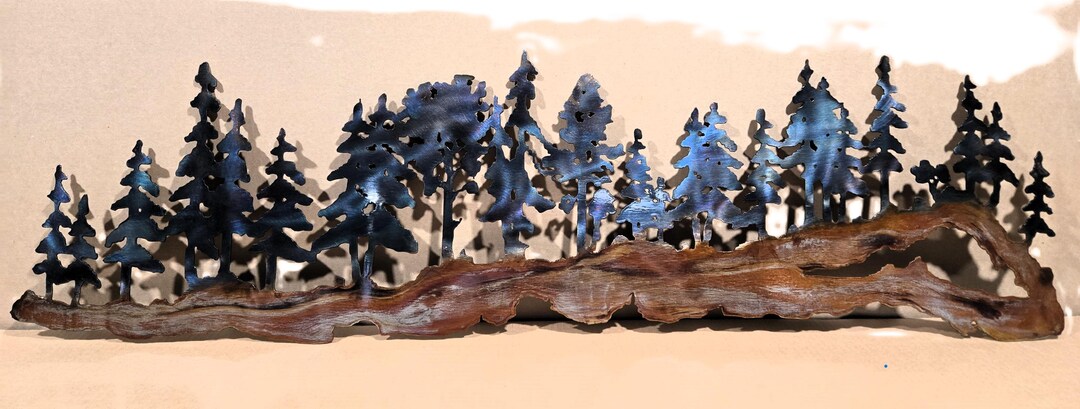 Forest Scene Landscape Metal Wall Art - Etsy