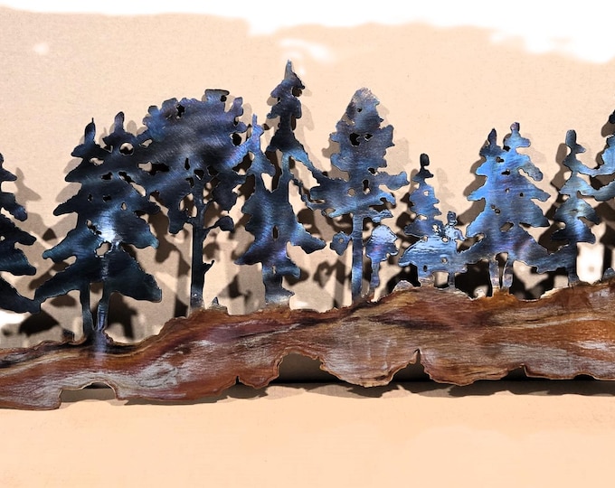 Forest Scene Landscape Metal Wall Art - Etsy