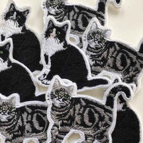 Cute Kitty Cat Embroidered Iron on Patch - Etsy