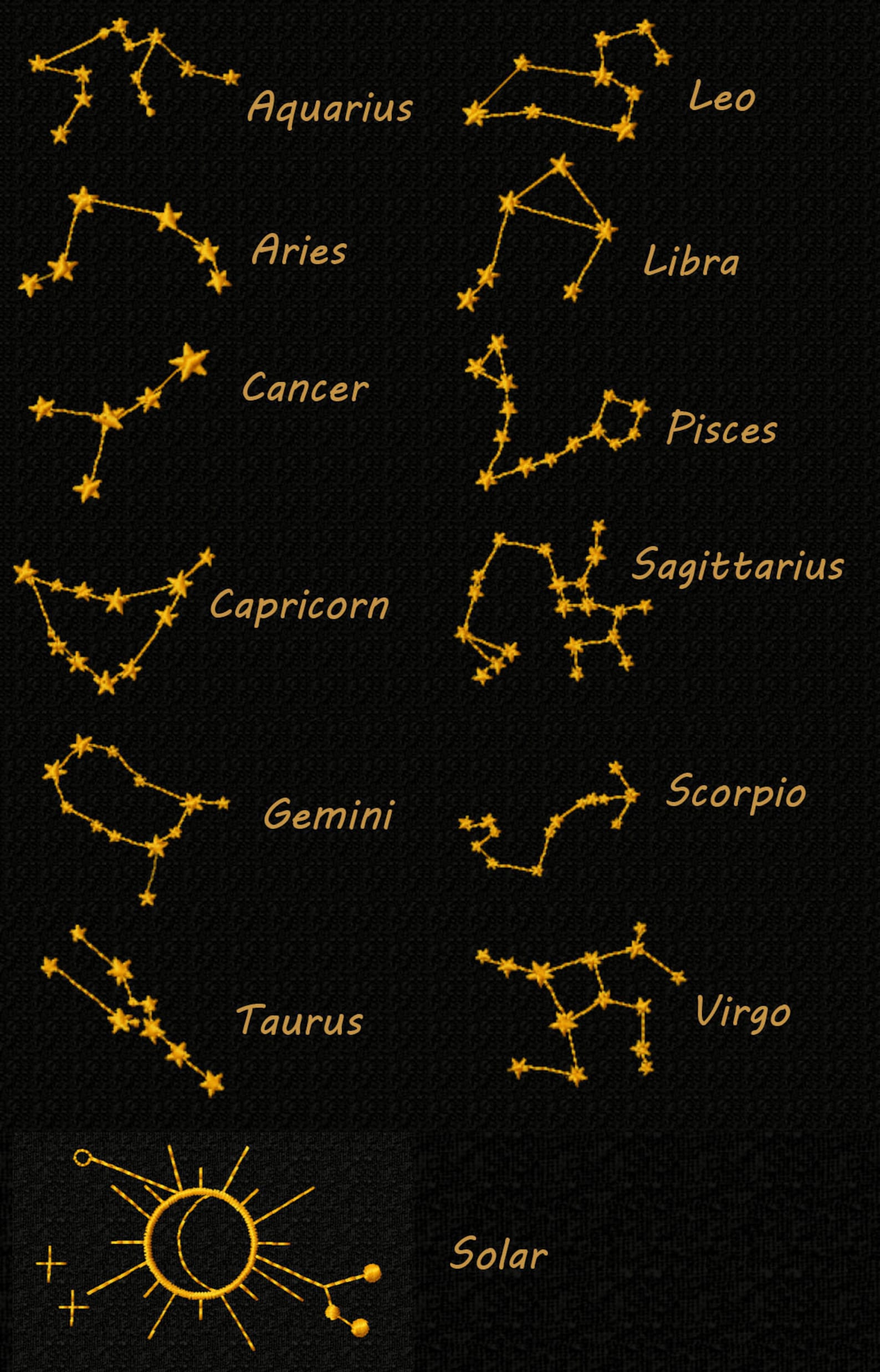 Custom Solar Celestial Horoscope Star Sign Symbol Black Shirt - Etsy
