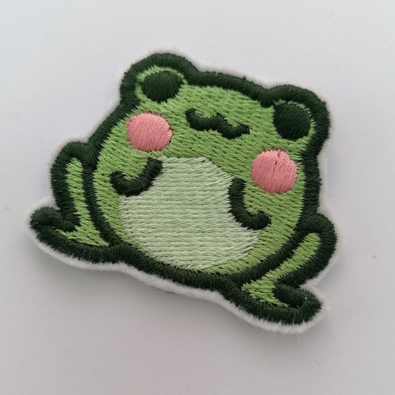 Sweet Little Green Frog Froggie Iron on Embroidery Patch - Etsy