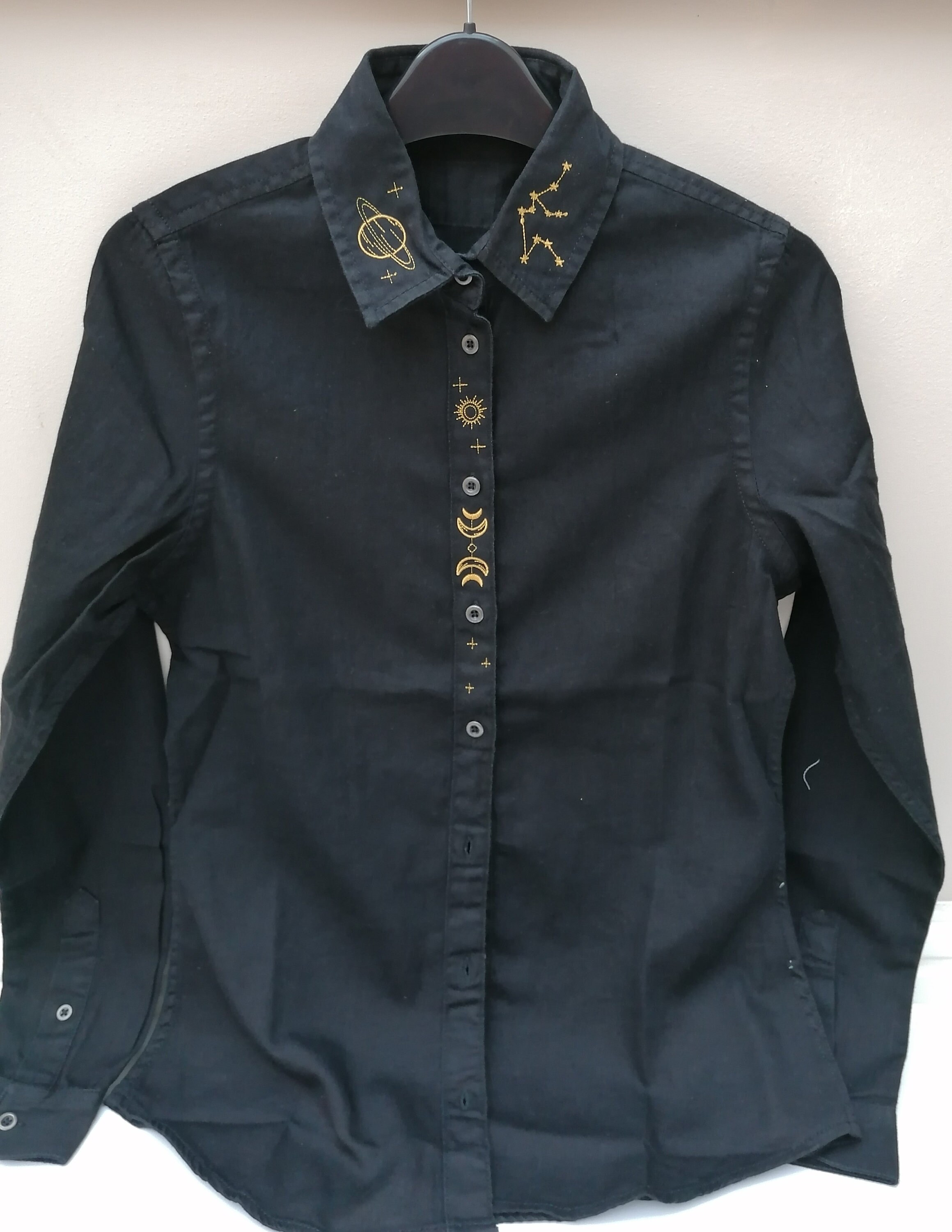 Custom Solar Celestial Horoscope Star Sign Symbol Black Shirt - Etsy