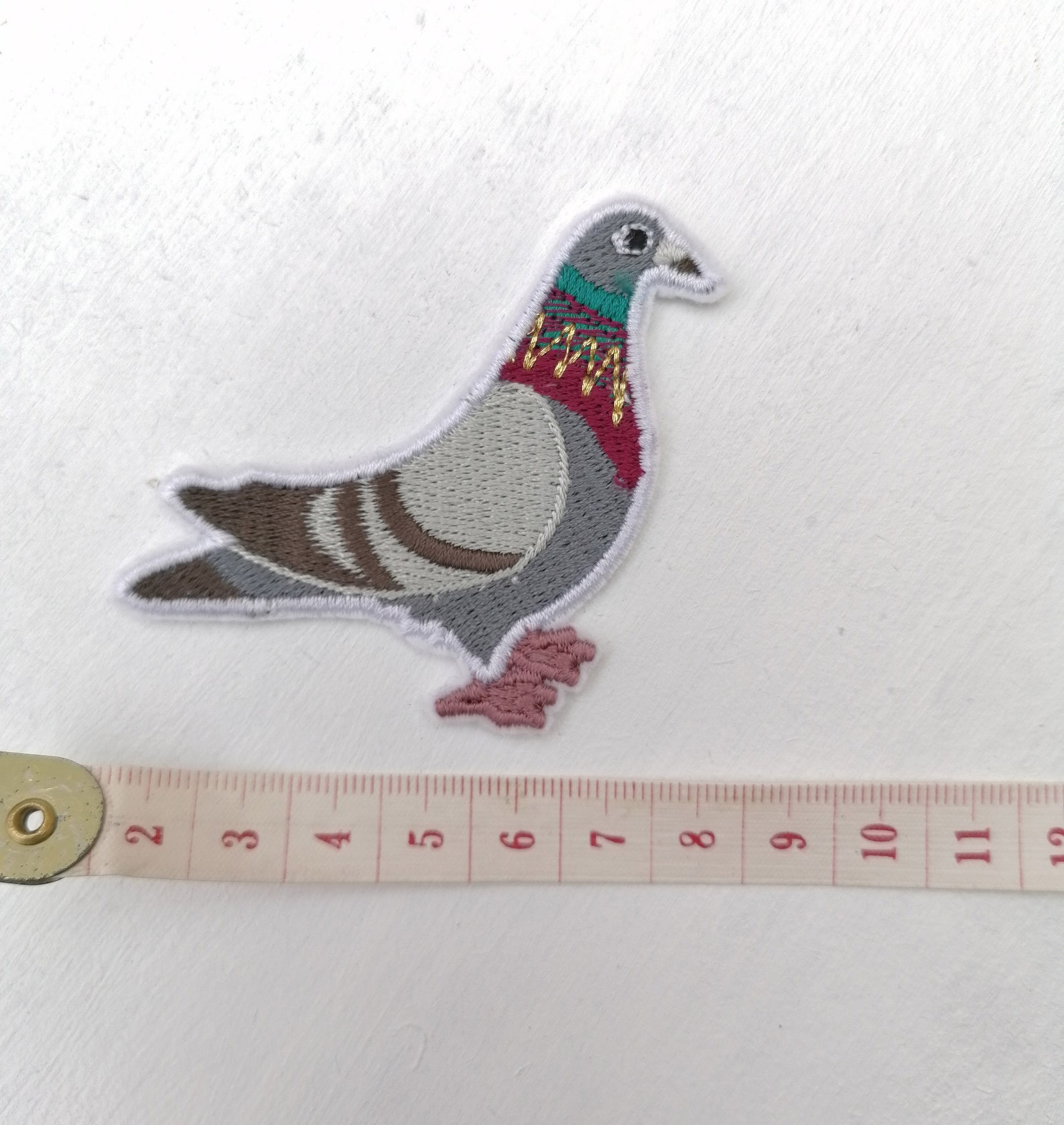 Iron on Bird Common Pigeon Patch Accessory Glitter Neck - Etsy