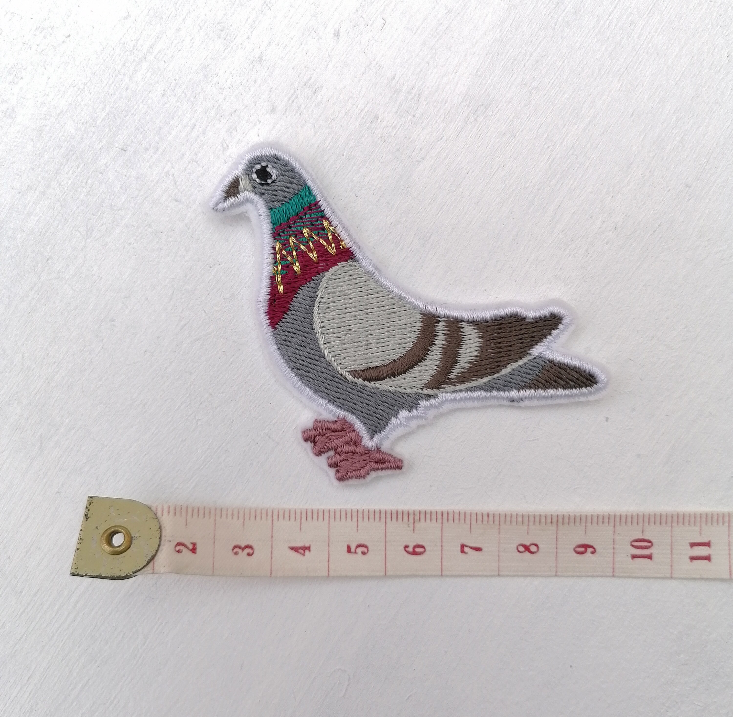 Iron on Bird Common Pigeon Patch Accessory Glitter Neck - Etsy