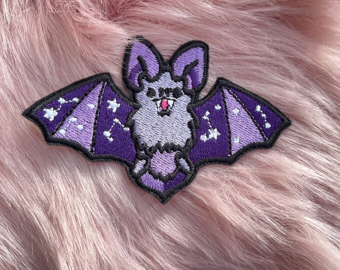 Iron on Adorable Bat Embroidery Patch Creature of the Night - Etsy