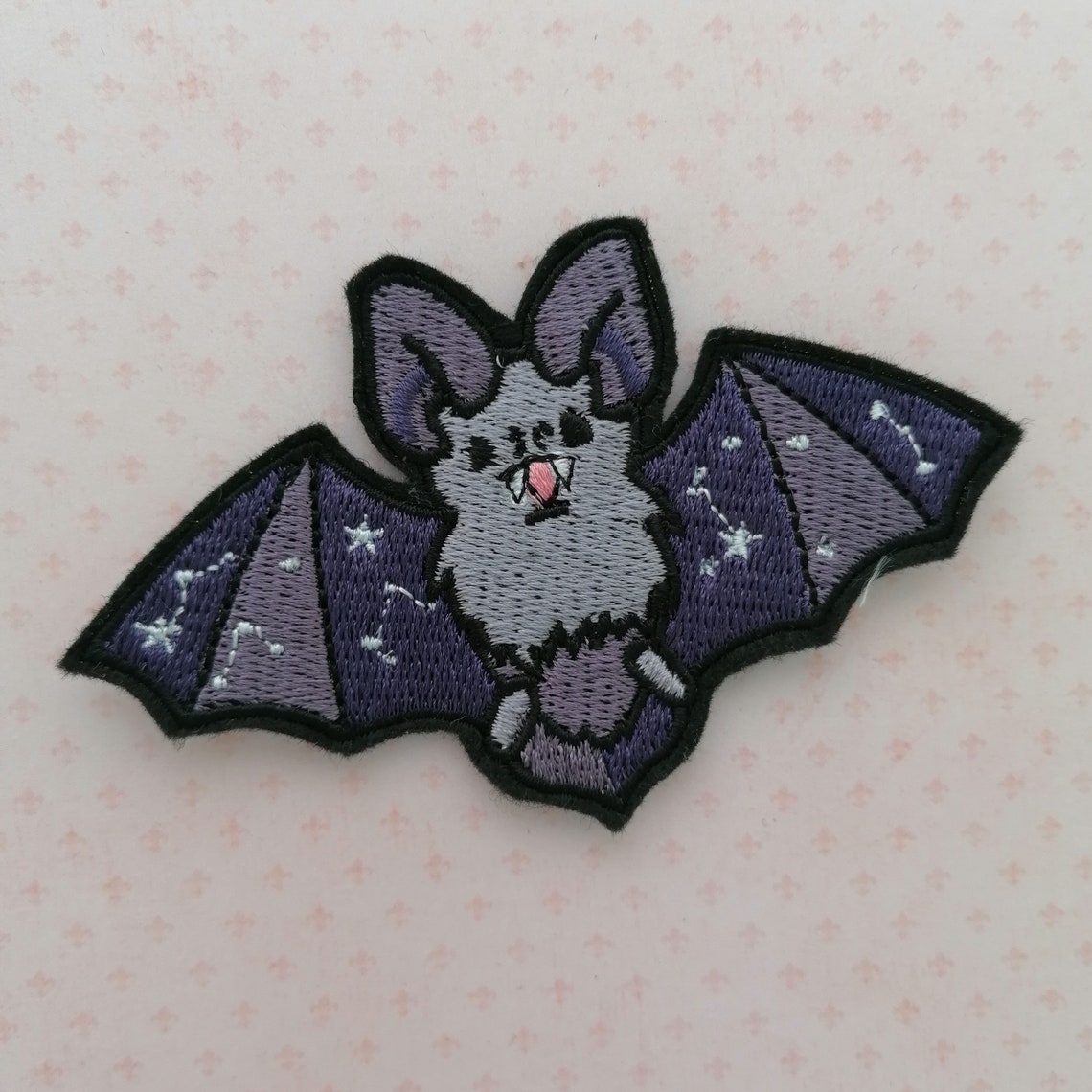 Iron On Adorable Bat Embroidery Patch Creature of the Night | Etsy