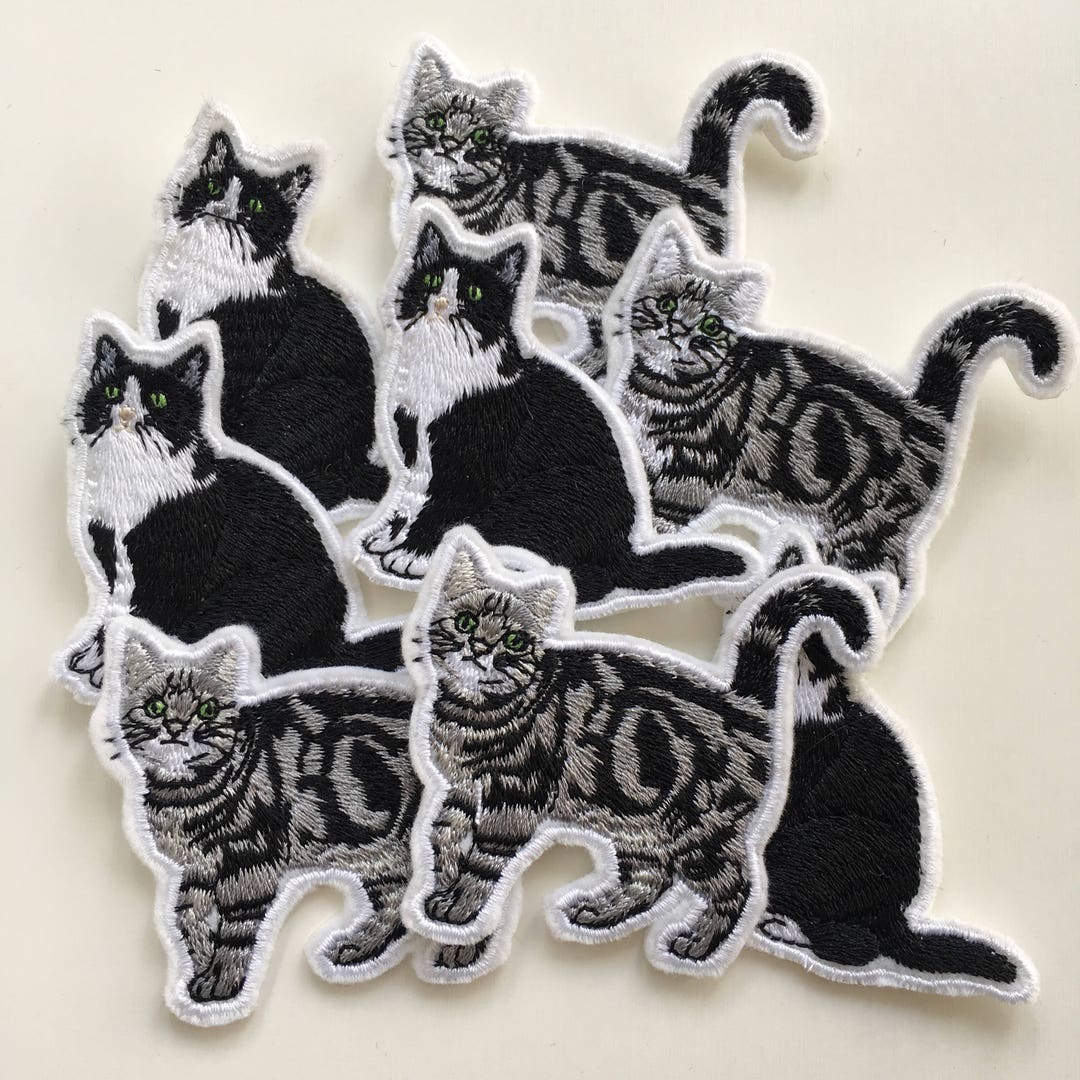 Cute Kitty Cat Embroidered Iron on Patch - Etsy