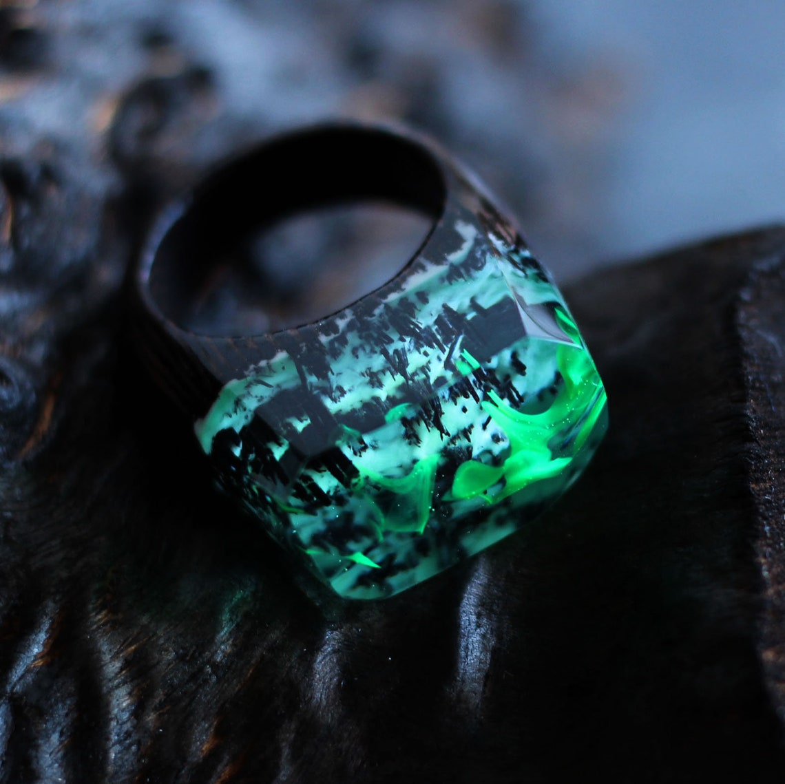 Northern Light Ring Glow in the Dark. Gift for Her. 5th - Etsy