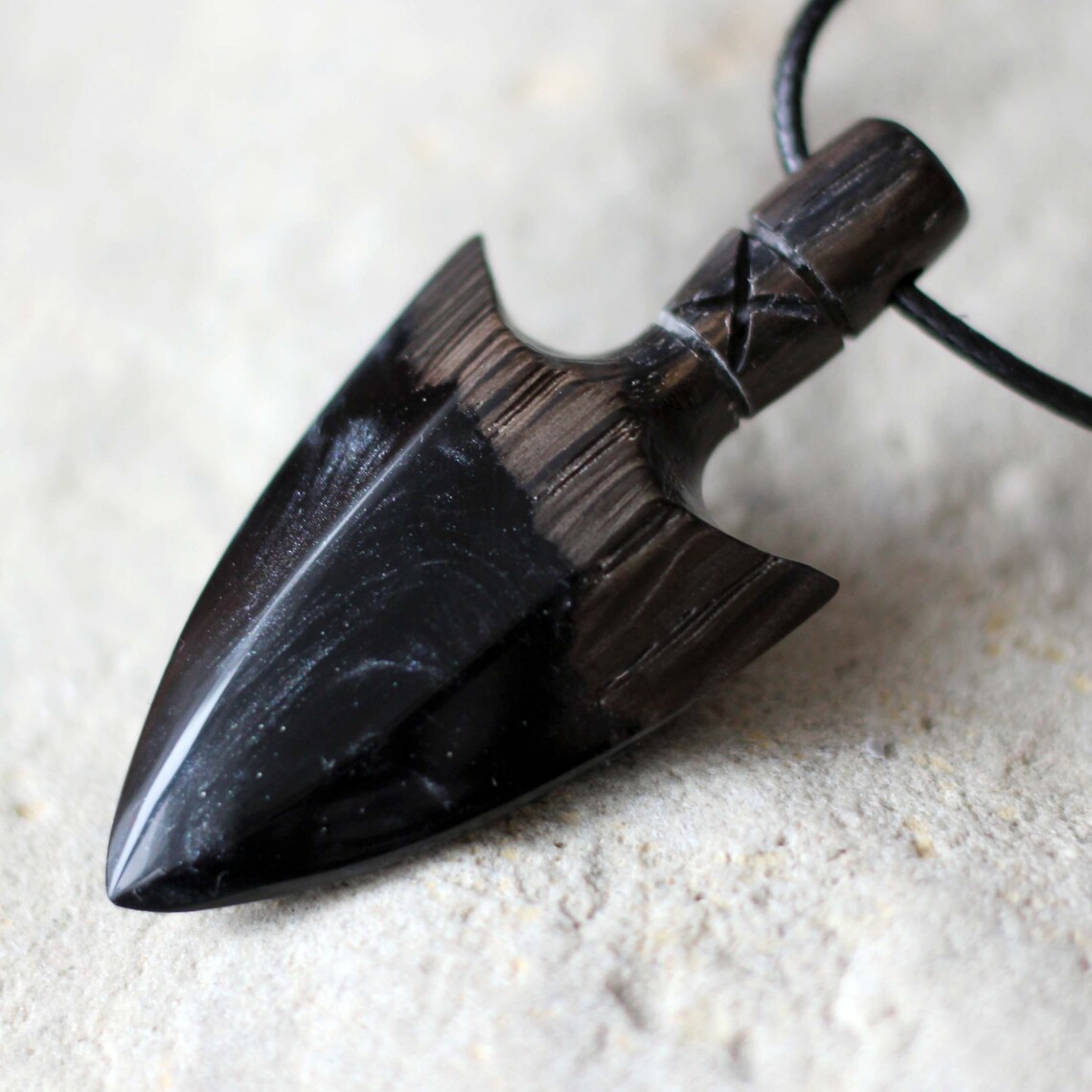 Pendant Crystal Arrowhead Wooden Pendant for Women and Men. - Etsy