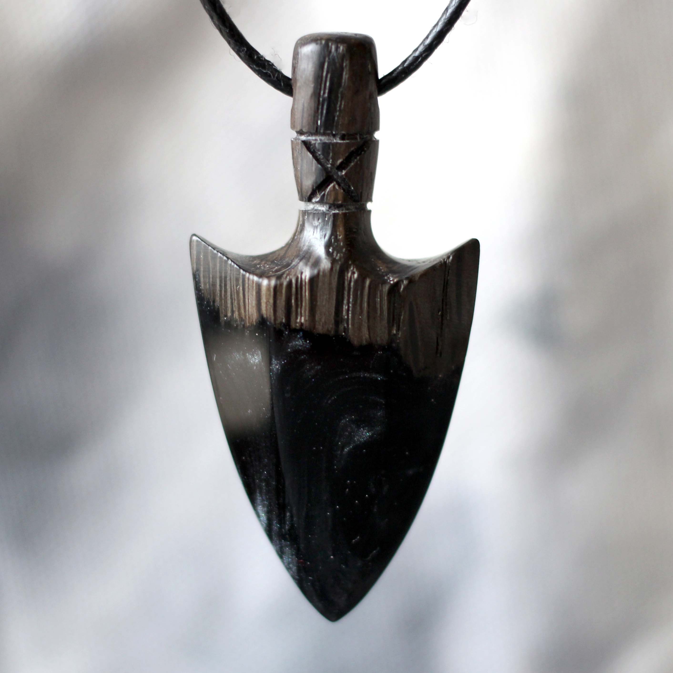 Pendant Crystal Arrowhead Wooden Pendant for Women and Men. - Etsy