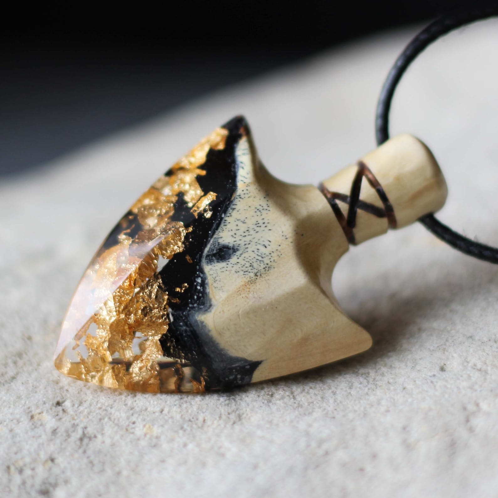 Pendant Crystal Arrowhead Wooden Pendant for Women and Men. | Etsy