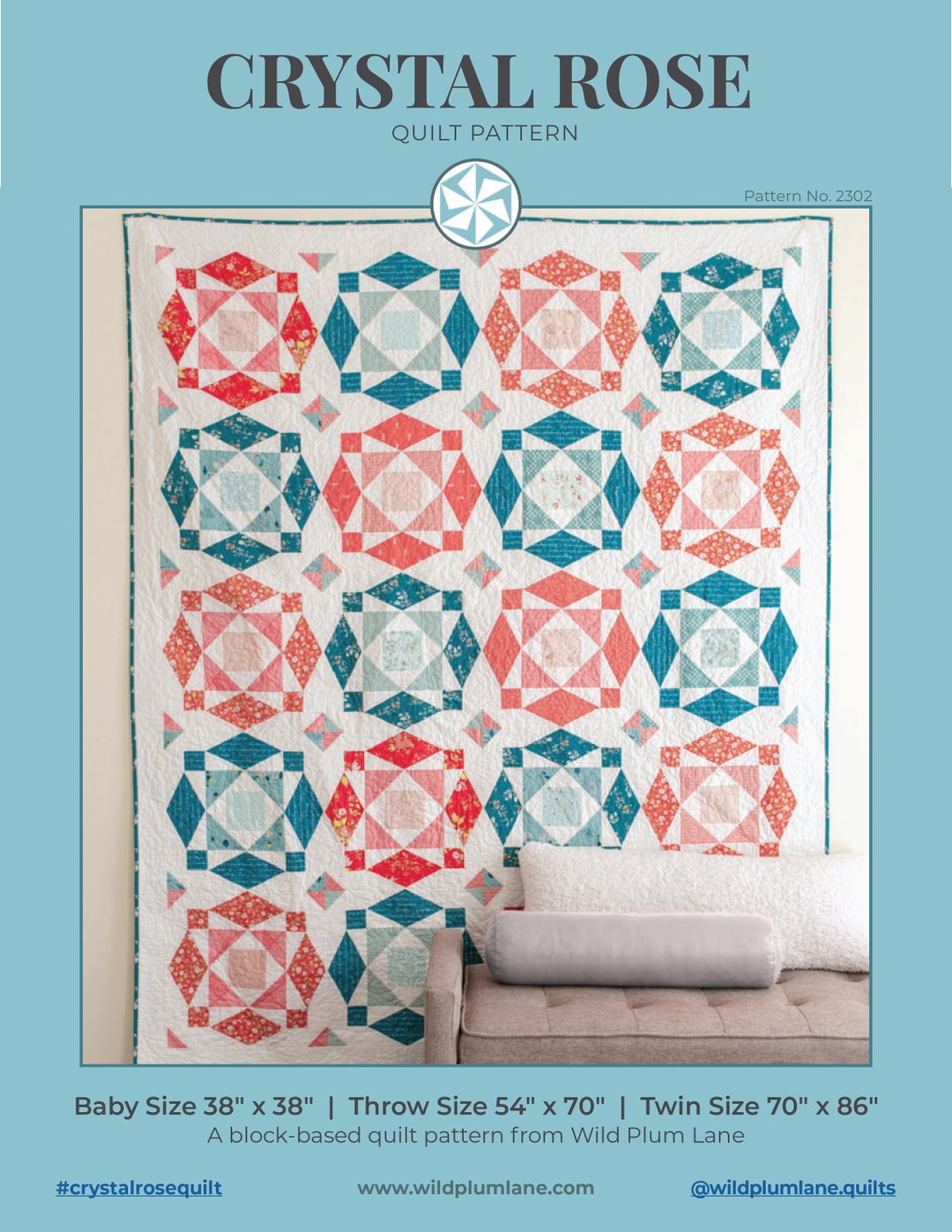 Crystal Rose PDF Quilt Pattern - Etsy