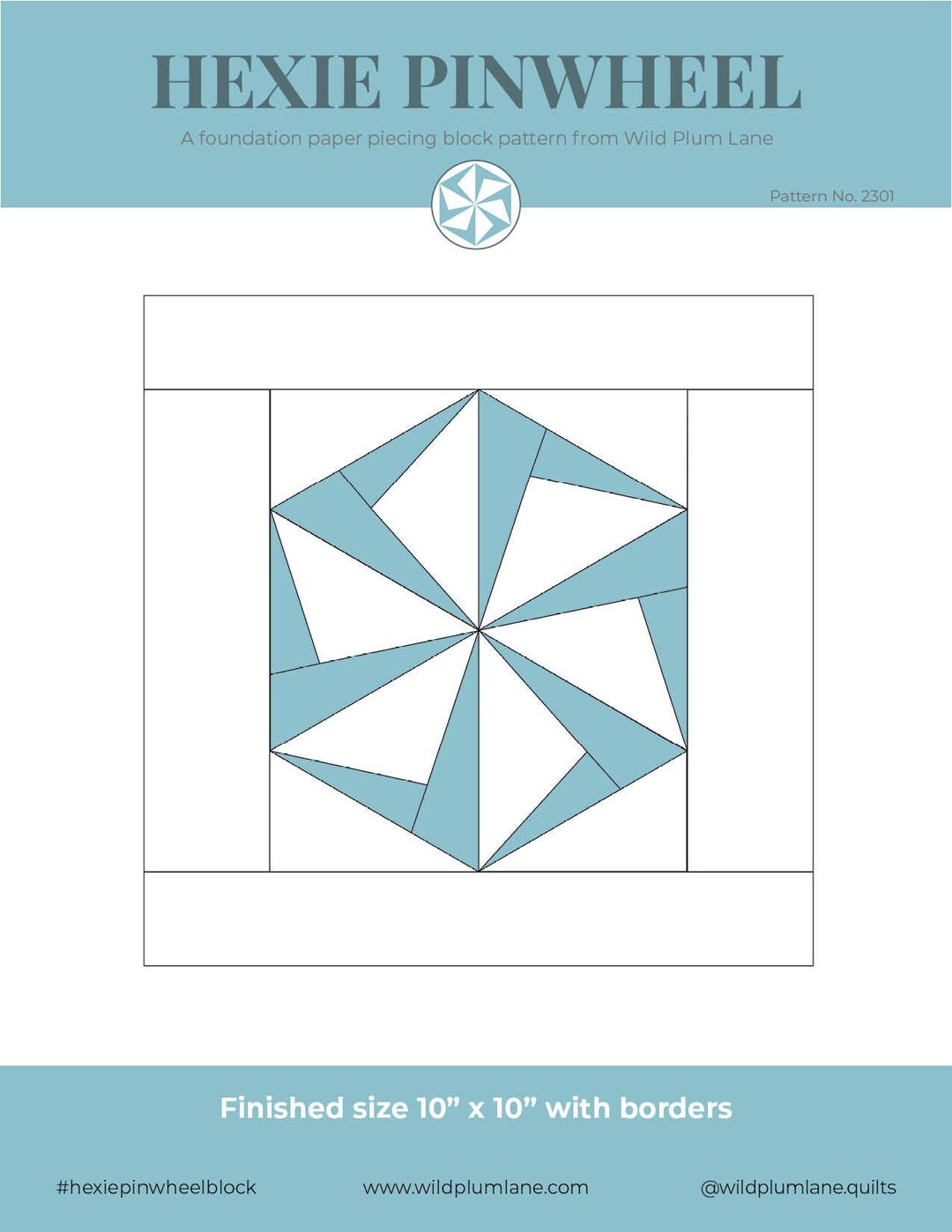 Hexie Pinwheel Foundation Paper Piecing PDF Quilt Block Pattern - Etsy