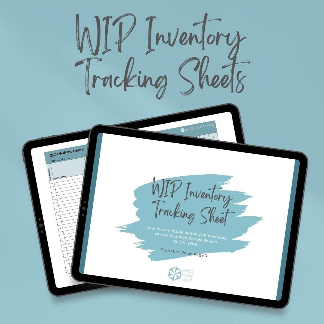 Customizable Quilt WIP Inventory Tracking Sheet - Digital Quilt ...
