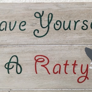 Hand Painted Ratty Christmas Distressed Sign 7x7 Inches - Etsy