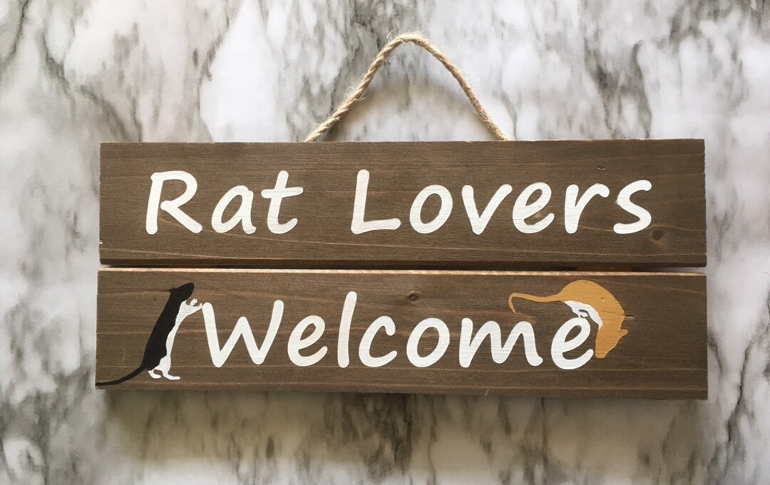 Rustic Welcome Rat Lovers Sign - Etsy