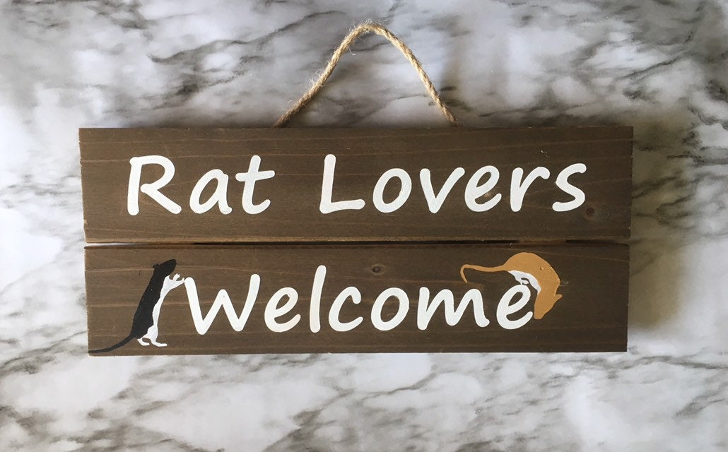 Rustic Welcome Rat Lovers Sign | Etsy
