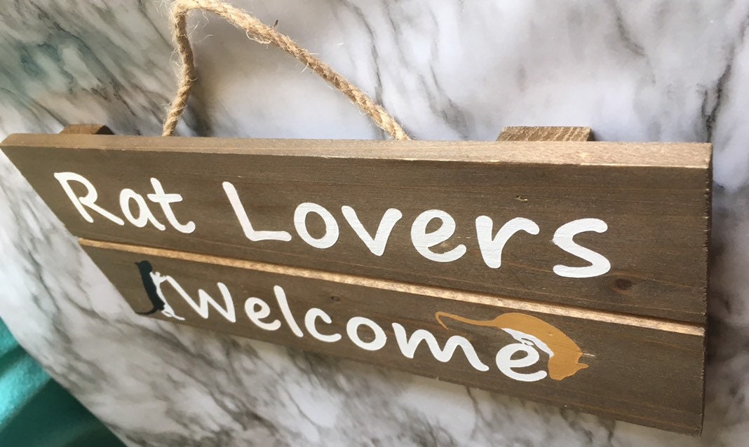 Rustic Welcome Rat Lovers Sign | Etsy