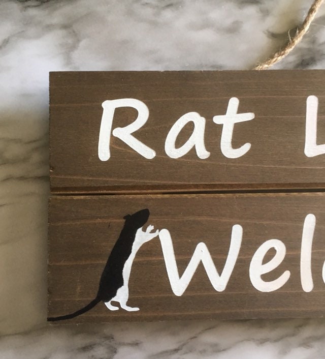 Rustic Welcome Rat Lovers Sign | Etsy