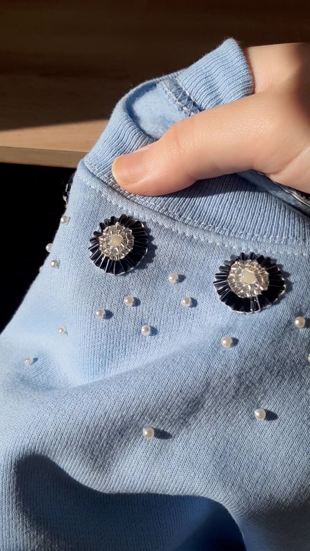Hand Beaded Sweatshirt (glass Bead Embroidery) - Size Medium Unisex ...