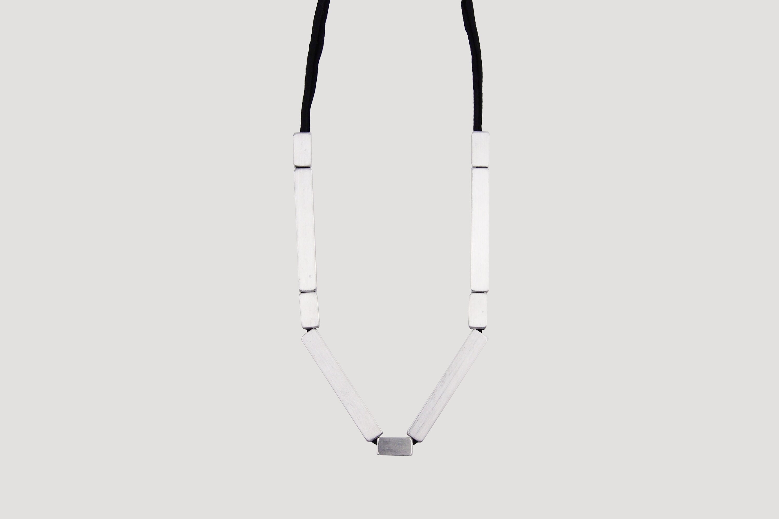 Cut off ~ Aluminium Necklace, Minimal Design, Polished Aluminium and ...