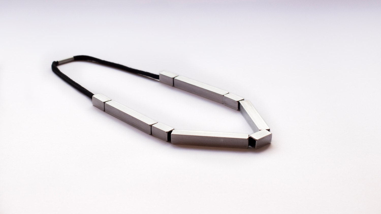 Cut off ~ Aluminium Necklace, Minimal Design, Polished Aluminium and ...