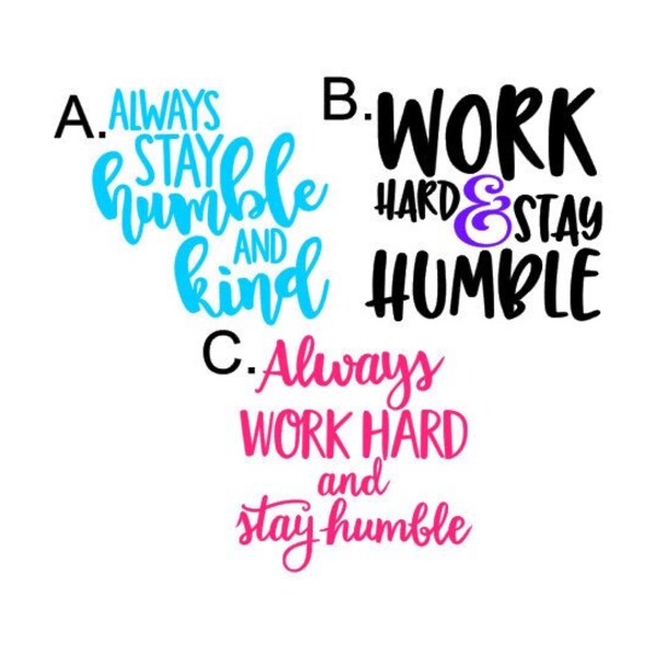 Stay Humble Decal - Etsy