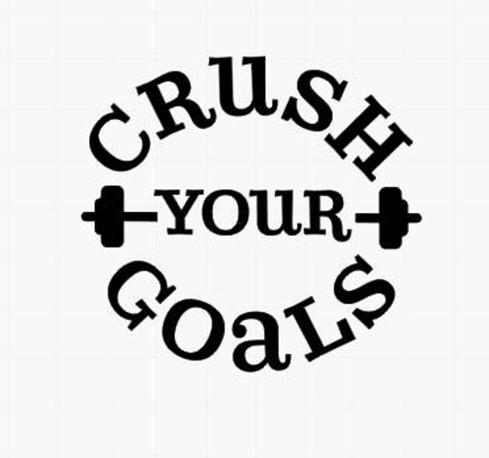 Crush Your Goals // Fitness Sticker // Fitness Decal // Water - Etsy