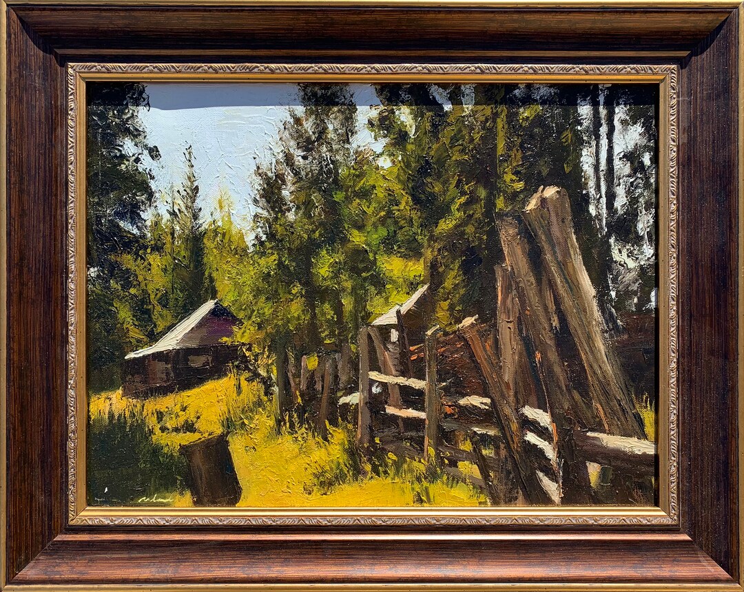 Original Oil Painting Cottage-ranch Oil Painting-forest - Etsy