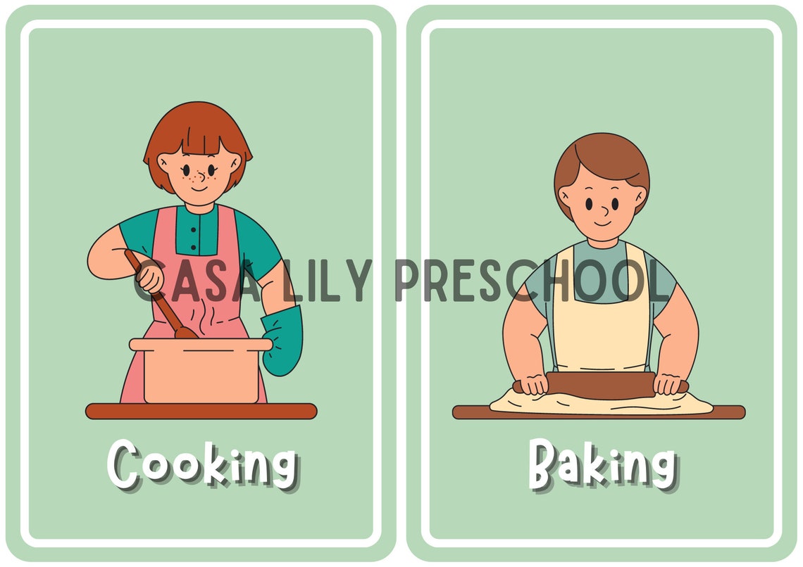 Household Chores Flashcards: Educational Printable Cards (digital ...