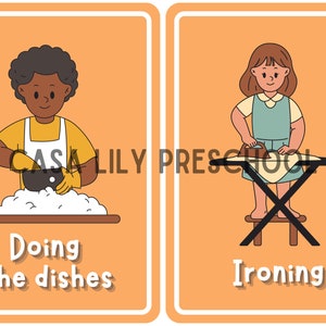 16 Household Chores | Preschool Cards | Homeschool Cards | Educational ...