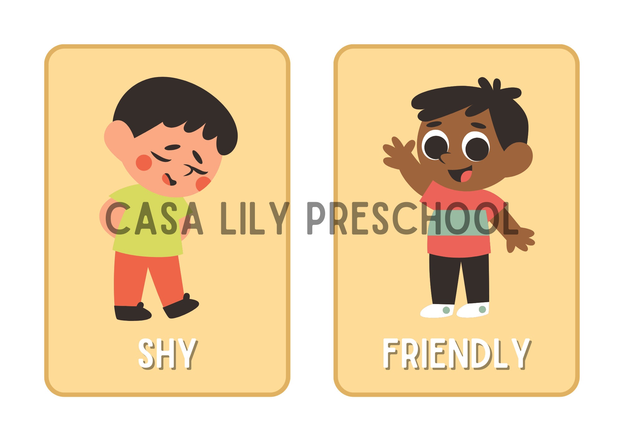 16 Emotions Flashcards Feelings Poster Educational Printable Cards ...