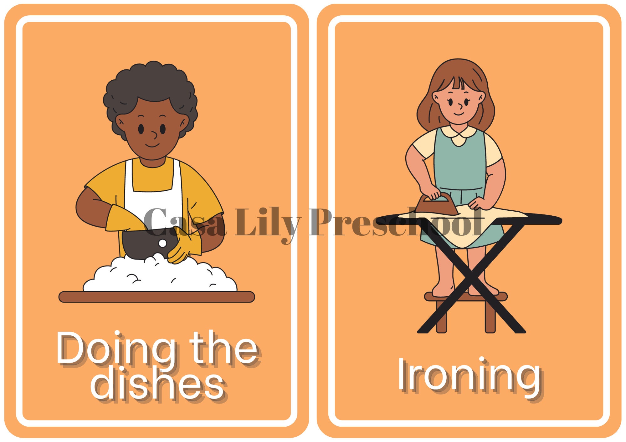 16 Household Chores Preschool Cards Homeschool Cards - Etsy