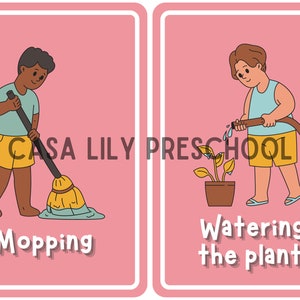 16 Household Chores | Preschool Cards | Homeschool Cards | Educational ...